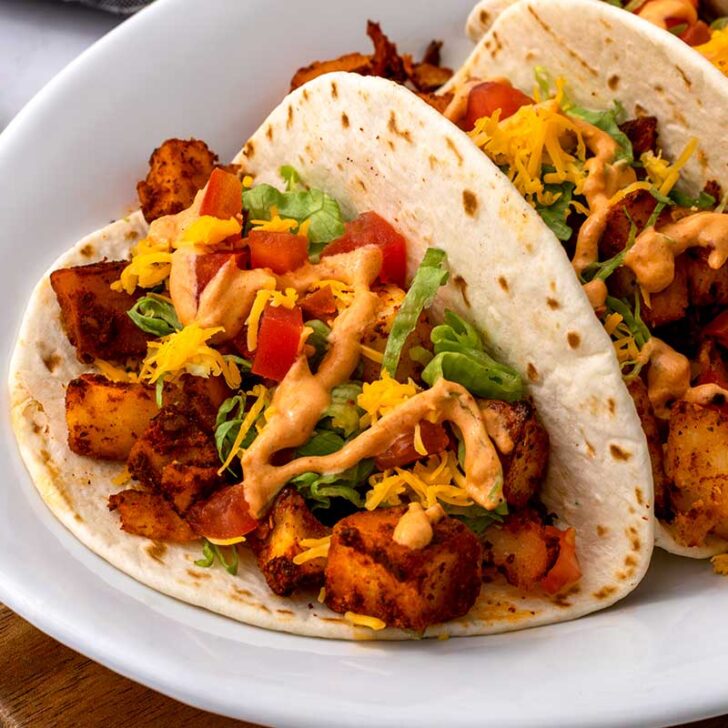 Spicy Potato Soft Tacos (Taco Bell Copycat) - Pepper Geek