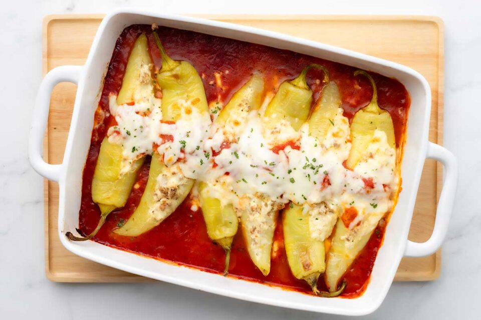 Cheesy Stuffed Banana Peppers - Pepper Geek